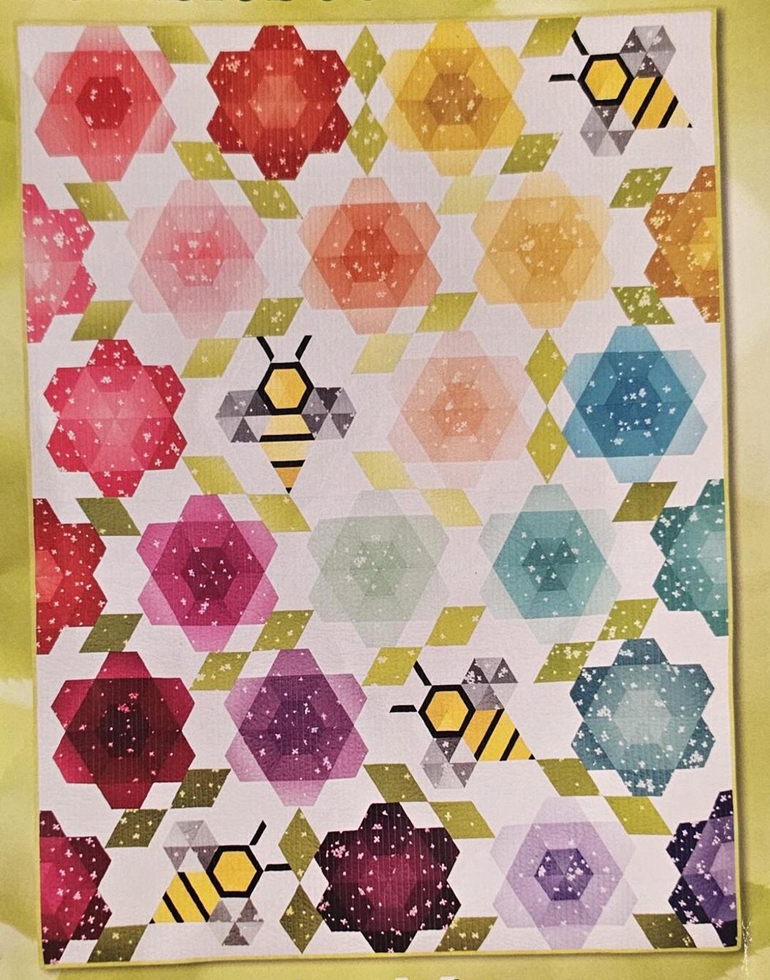 Pattern - Bumblebee Blossoms Quilt Pattern, Physical Pattern - Etsy