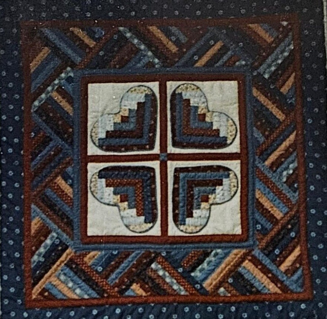 Pattern - Log Cabin Hearts Quilt/wall Hanging/pillows Pattern, Physical ...