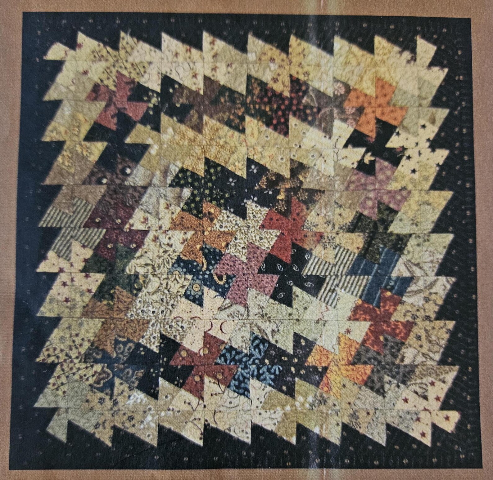 Pattern & Template - Itty Bitty Primitive Pinwheels Quilt Pattern and ...