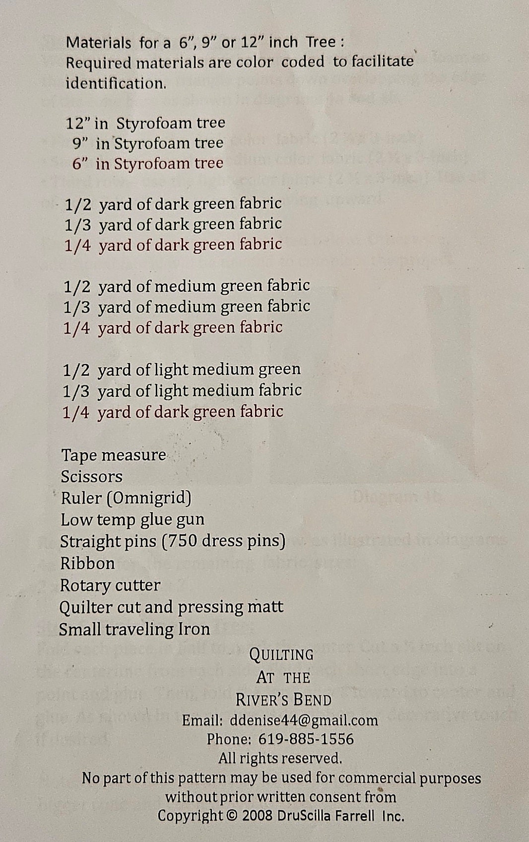 Pattern - Quilted Tree Pattern, Physical Pattern - Etsy