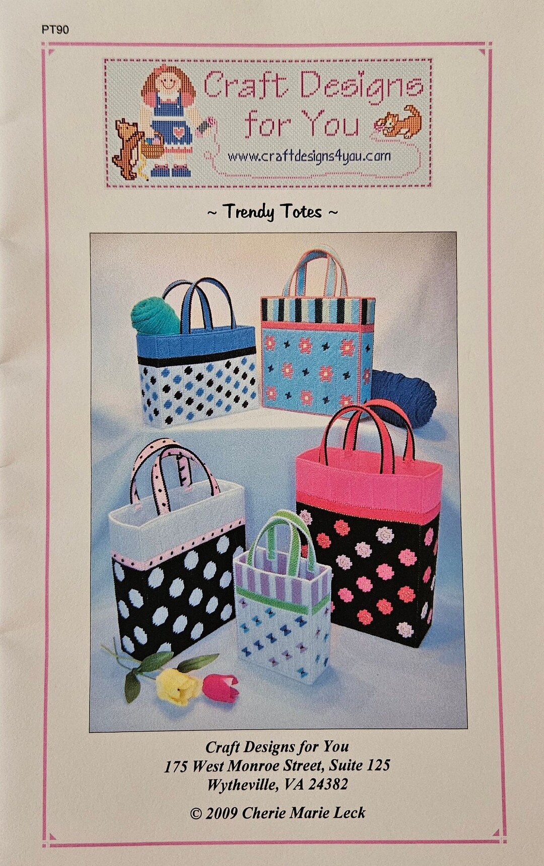 Pattern - Trendy Totes Bag Patterns, Needlepoint Pattern Physical ...