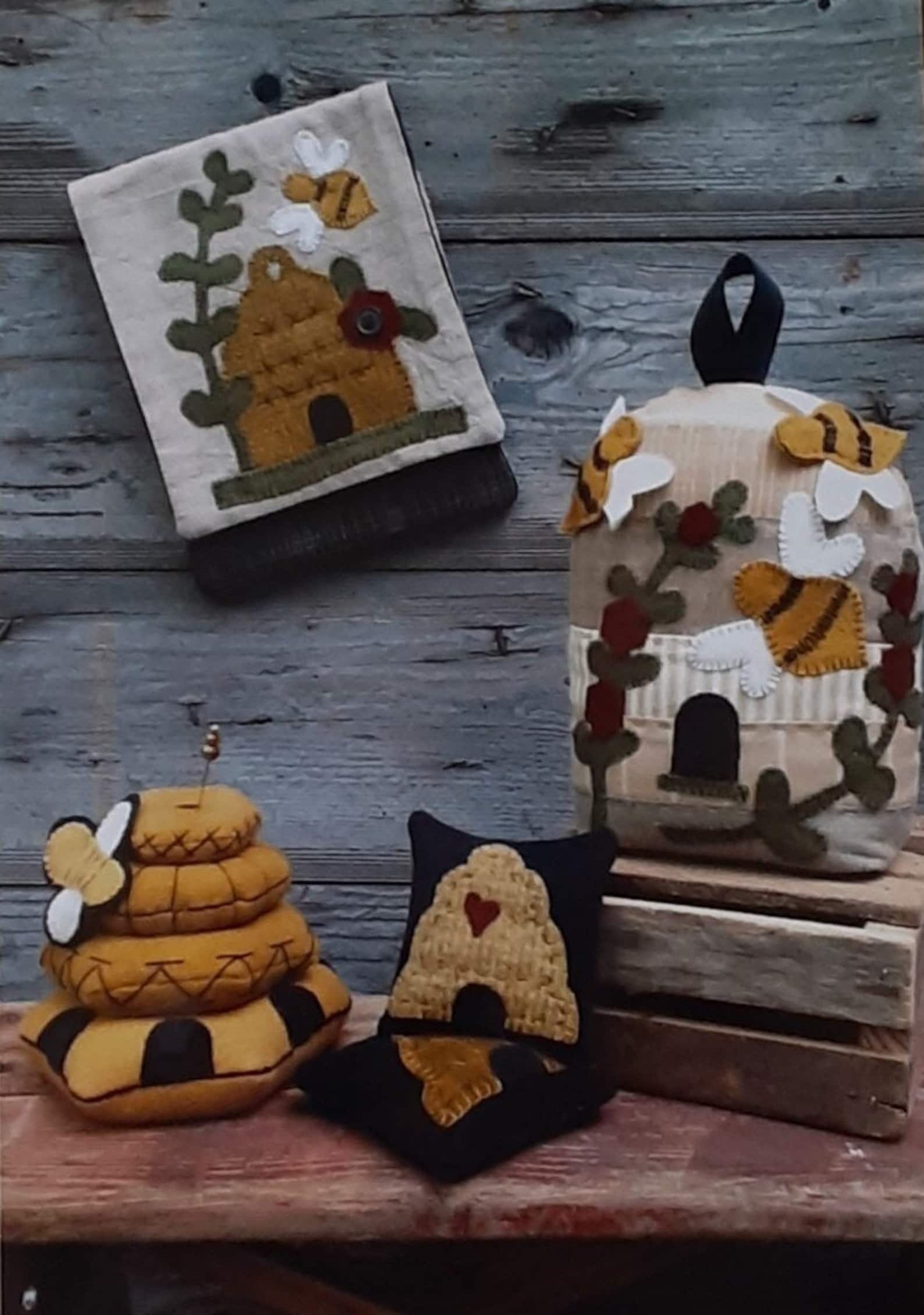Pattern - Busy Bees Pattern, Door Stop Pincushions Pocketbook Patterns, Physical Pattern - Etsy