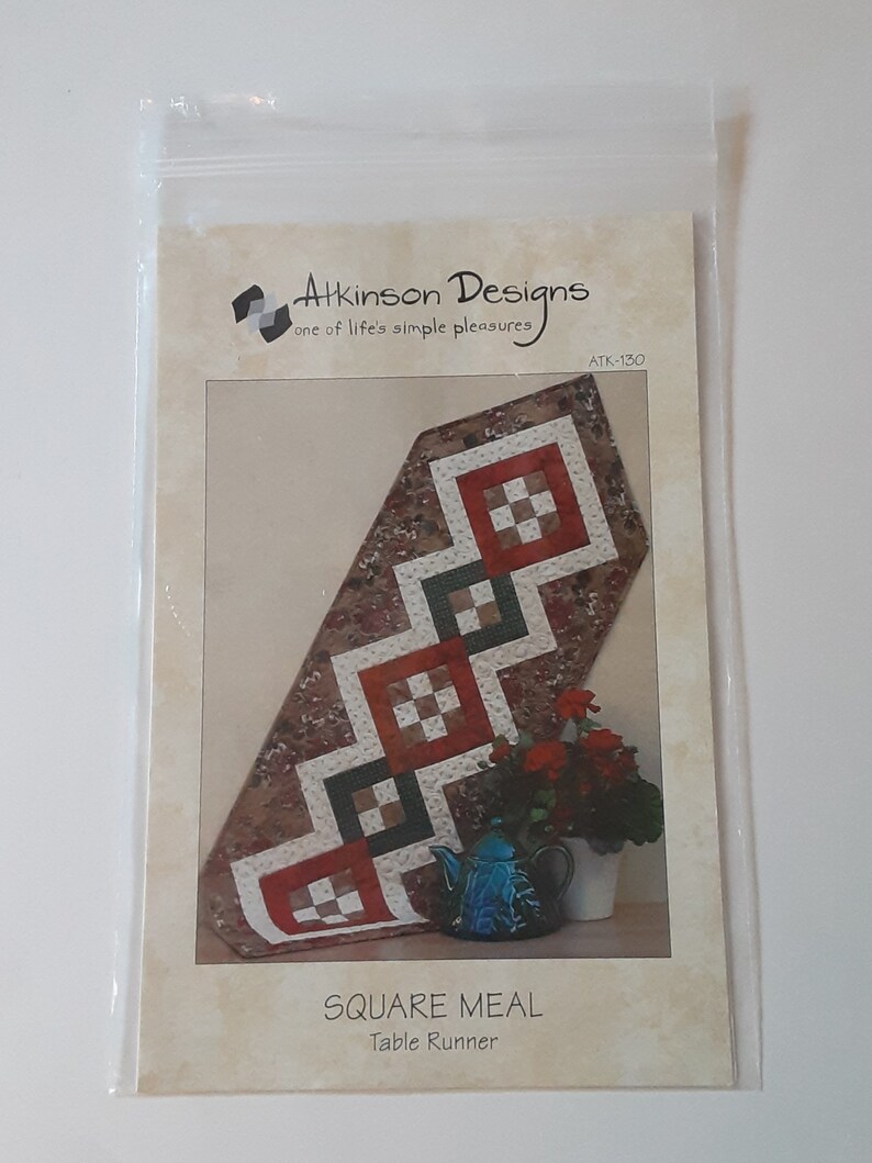 Pattern - Square Meal Table Runner Pattern, Physical Pattern - Etsy