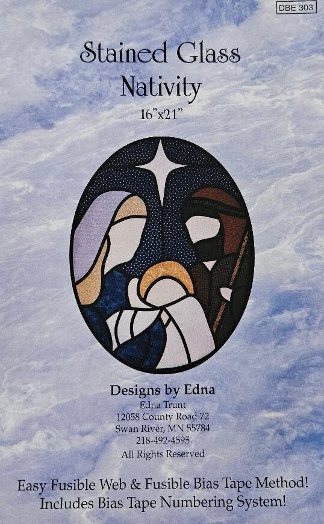 Pattern - Stained Glass Nativity Quilt/wall Hanging Pattern, Physical ...