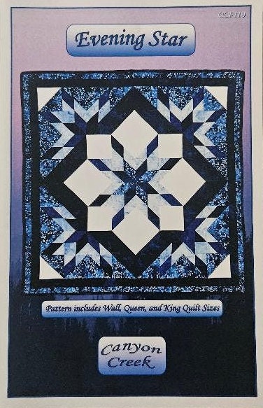 Pattern Evening Star Quilt Pattern, Physical Pattern - Etsy
