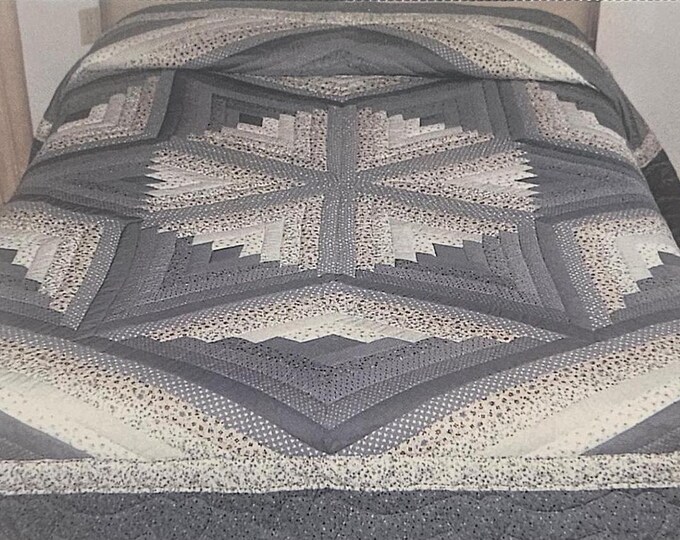 Pattern - Log Cabin 6 Pt Star Quilt Pattern, Physical Pattern - Etsy