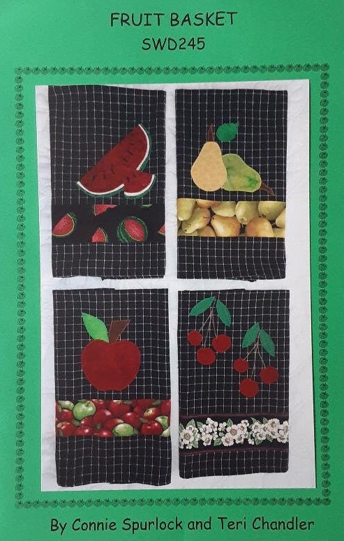 Pattern - Fruit Basket Pattern, Applique Pattern, Physical Pattern - Etsy