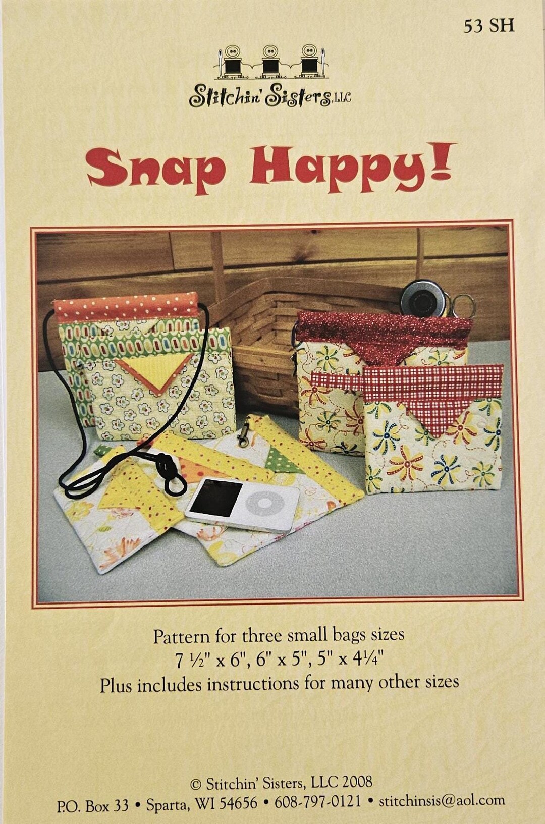 Pattern - Snap Happy Bags Pattern, Physical Pattern - Etsy