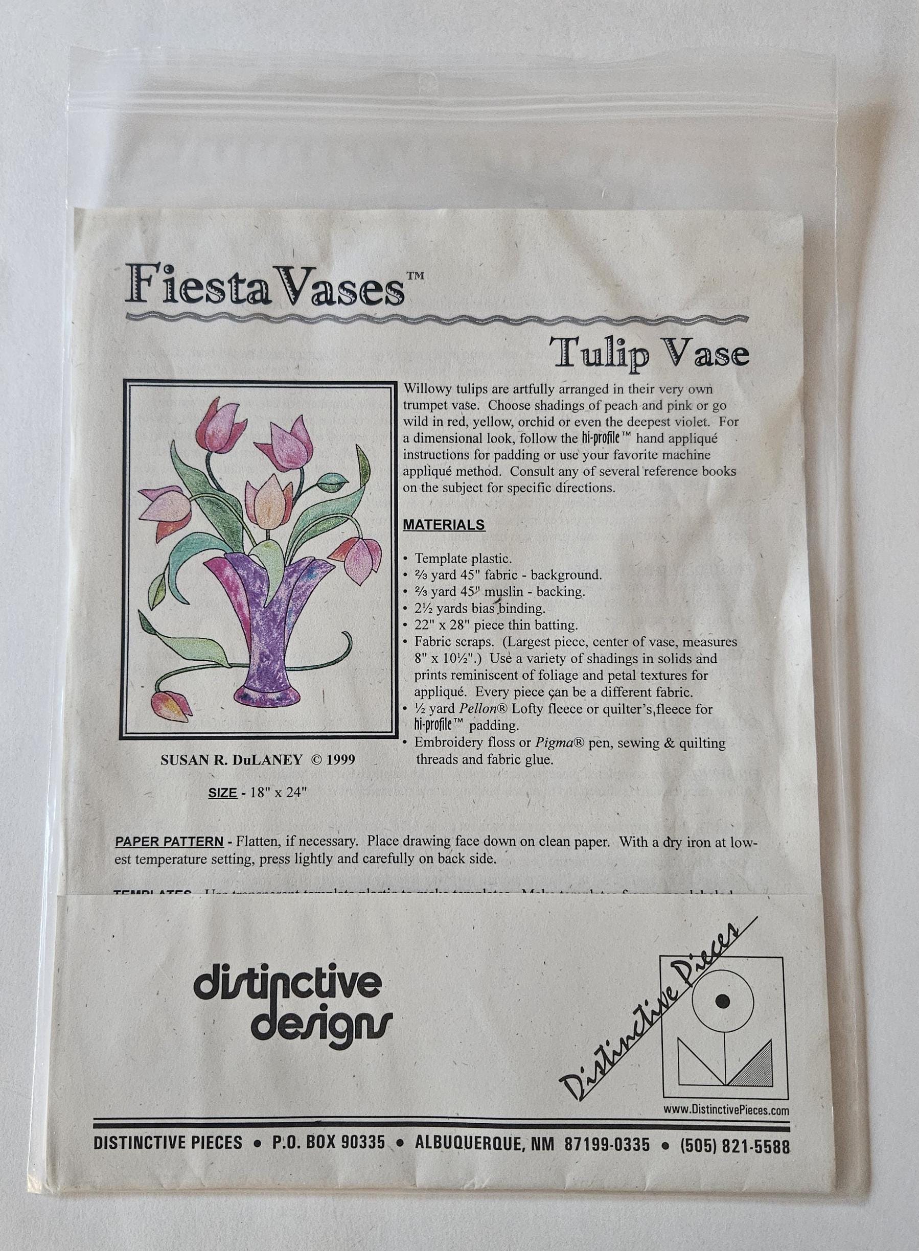 Pattern - Tulip Vase Quilt Pattern, Physical Pattern - Etsy