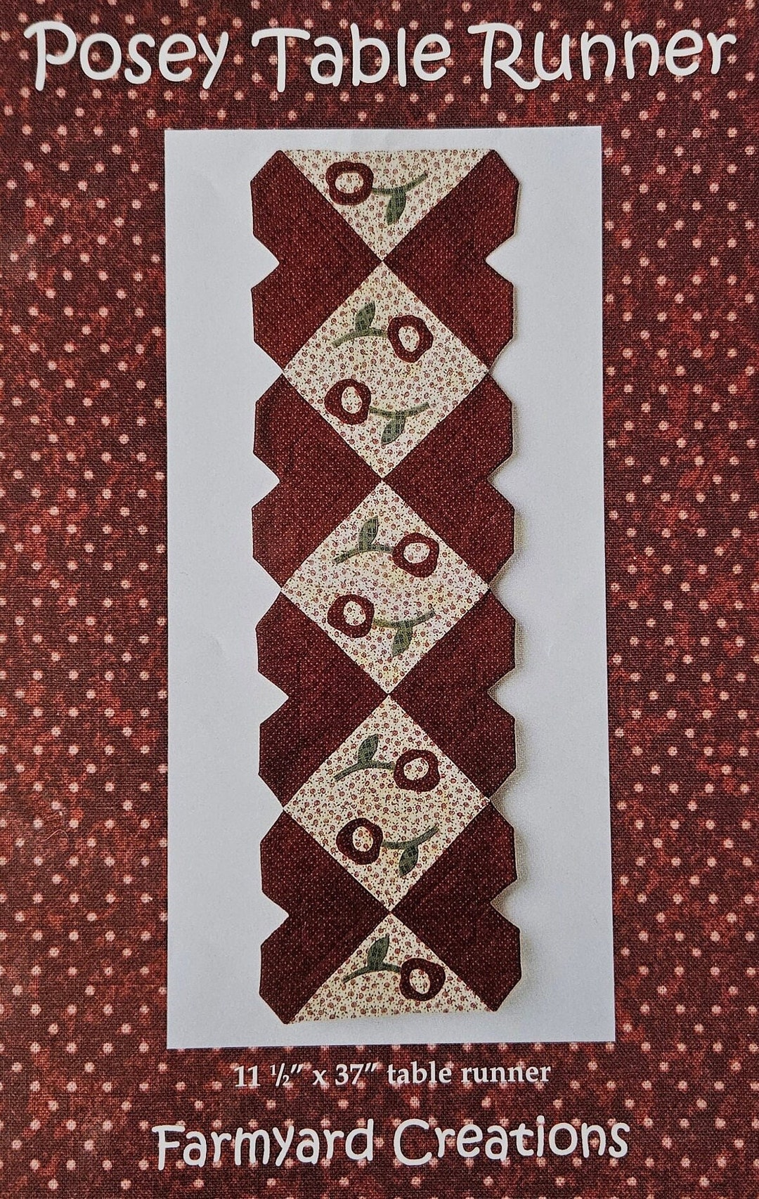 Pattern - Posey Table Runner Pattern, Physical Pattern - Etsy