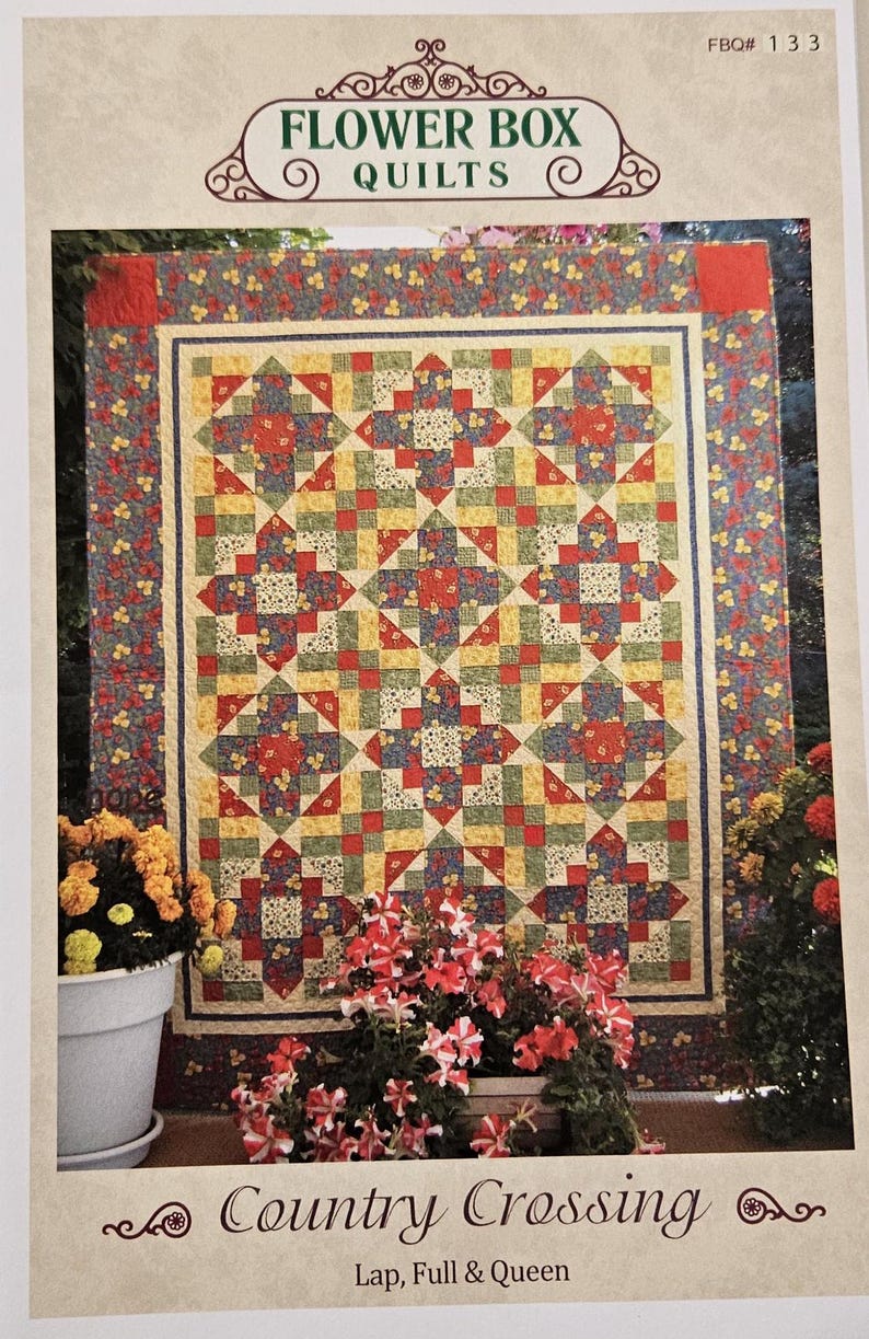 Pattern - Country Crossing Quilt Pattern, Physical Pattern - Etsy