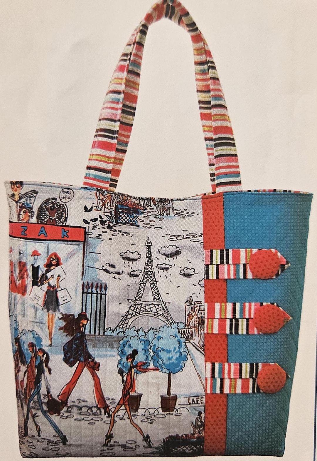 Pattern - Button It up Tote Bag Pattern, Physical Pattern - Etsy