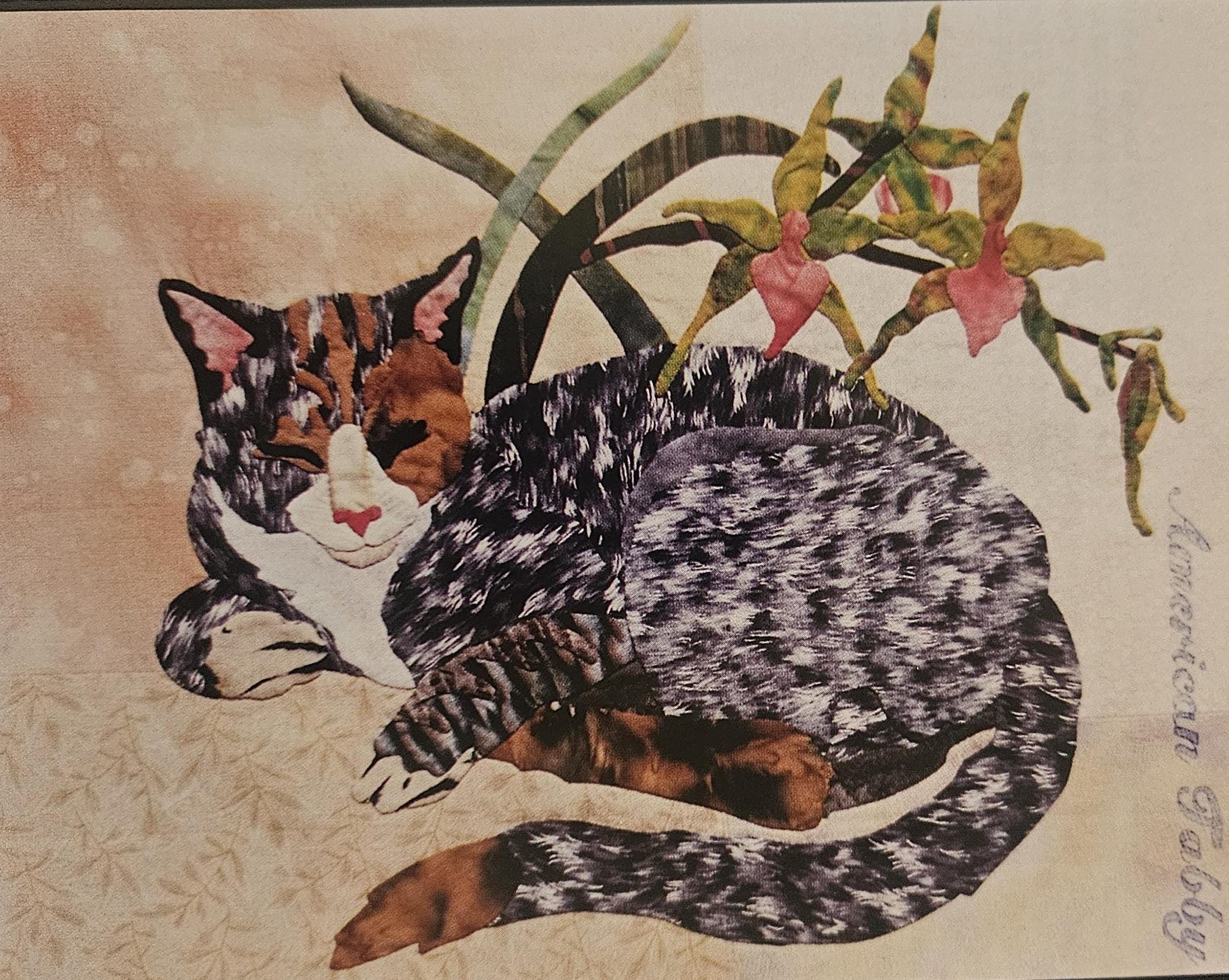 Pattern American Tabby Quilt Pattern, My Cats Garden Quilt Block ...