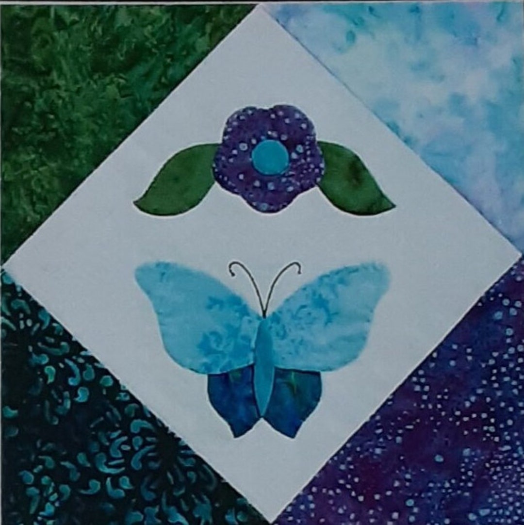 Meadow, Batik Butterfly Block of the Month Pattern, Physical Pattern - Etsy