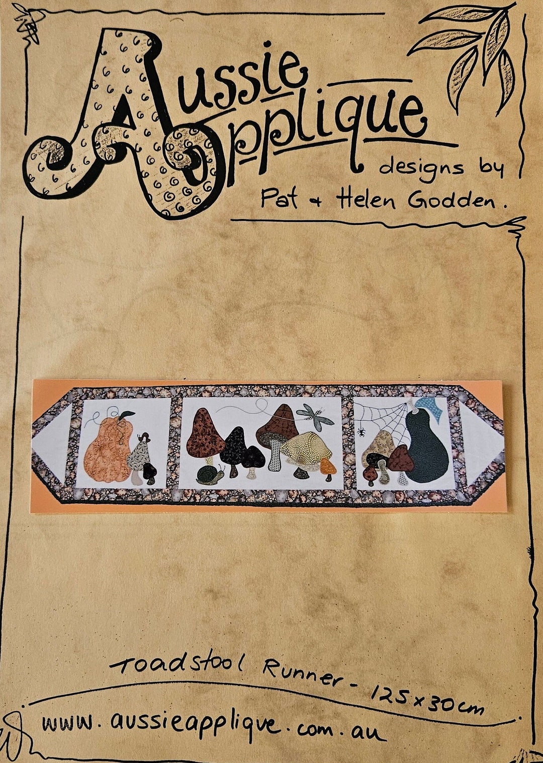 Pattern - Toadstool Table Runner Pattern, Physical Pattern - Etsy