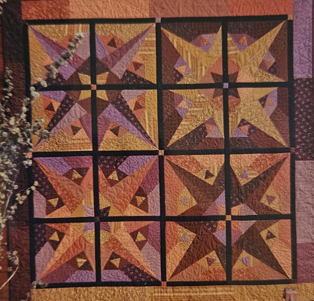 Pattern - Crazy Rays Quilt Pattern, Physical Pattern - Etsy