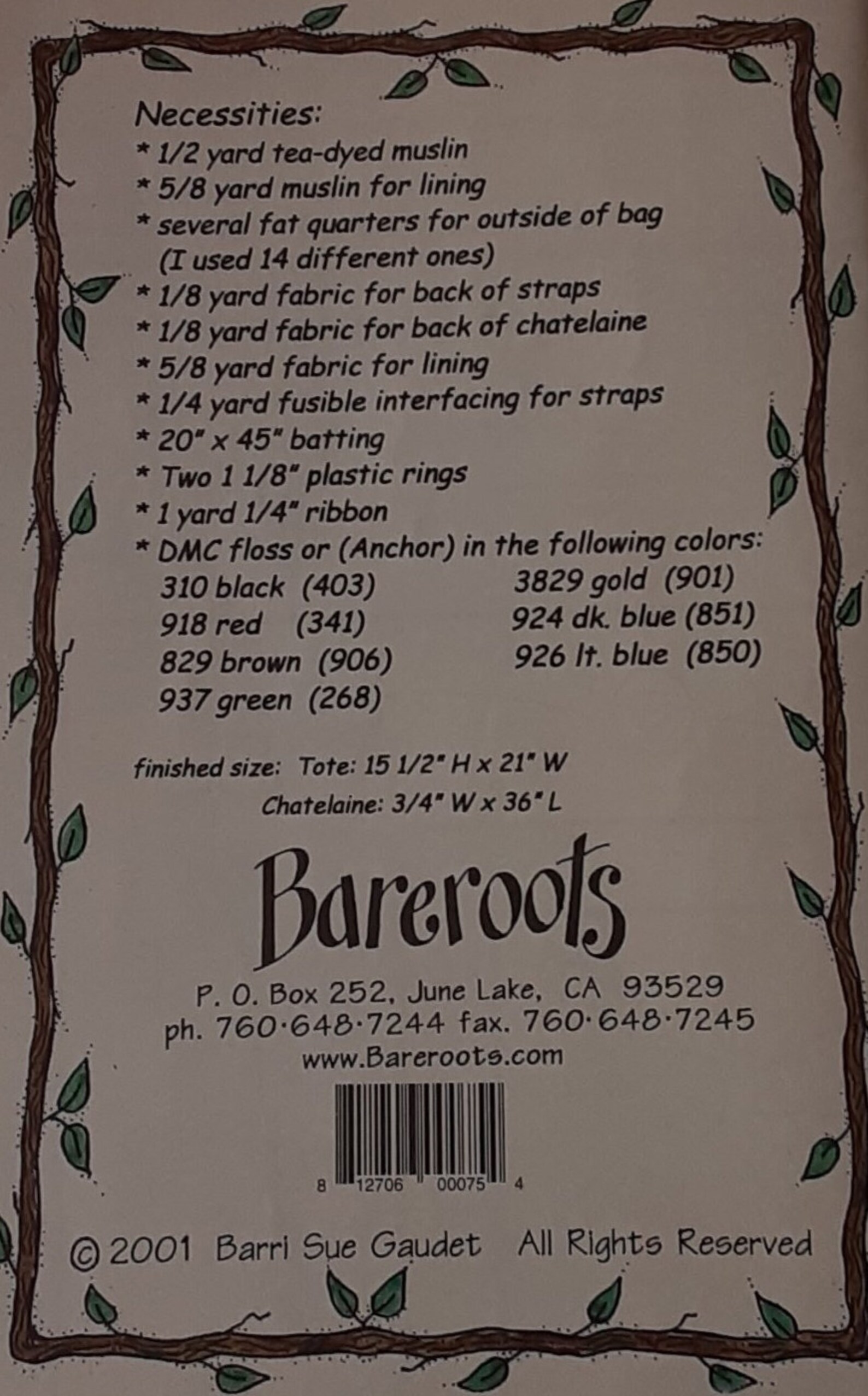 Pattern - Sewing Tote and Chatelaine Pattern, Physical Pattern - Etsy