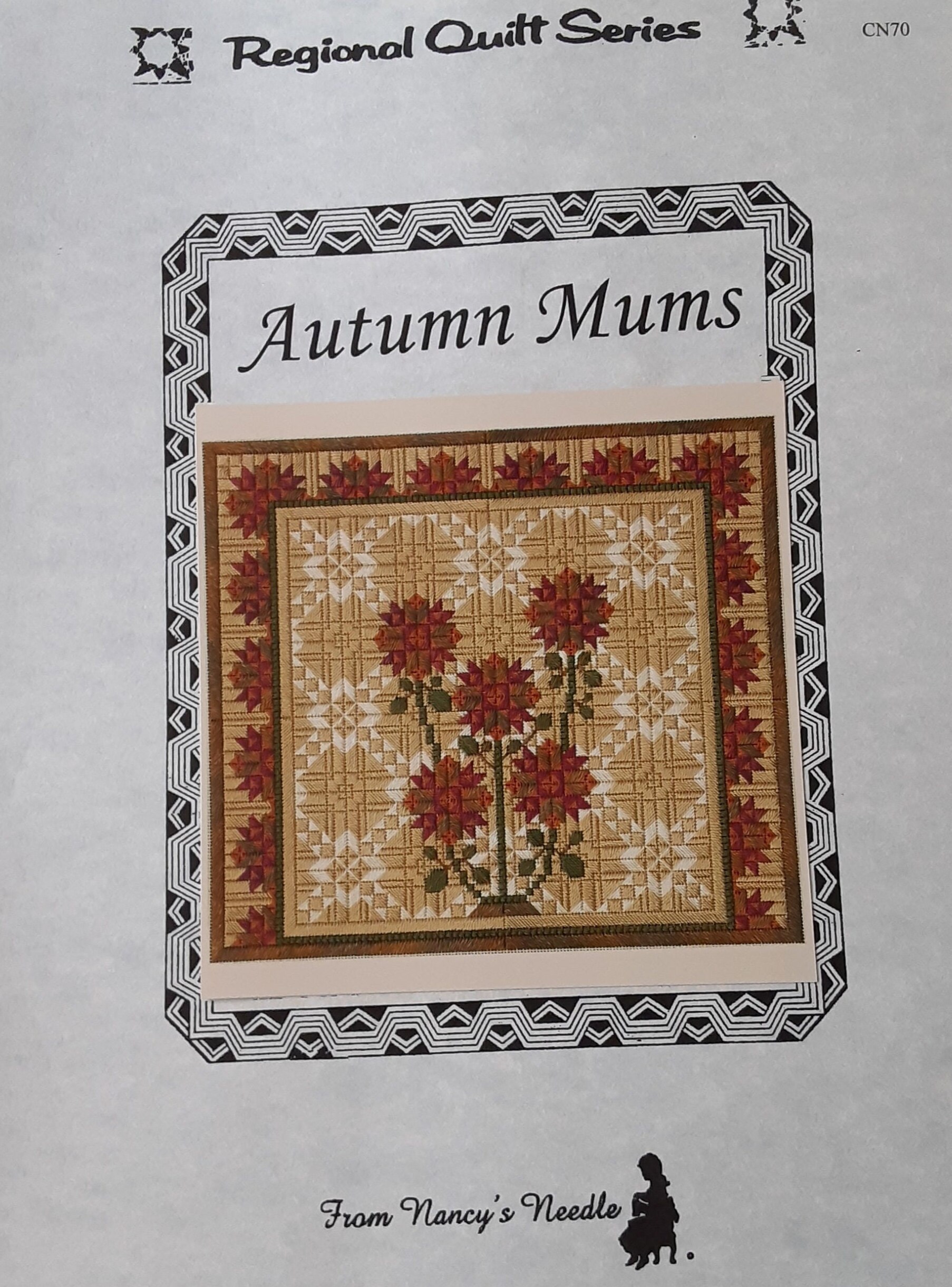 Pattern Autumn Mums Quilt Pattern, Physical Pattern - Etsy