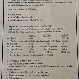 Pattern Shadow Box Quilt Pattern, Physical Pattern - Etsy