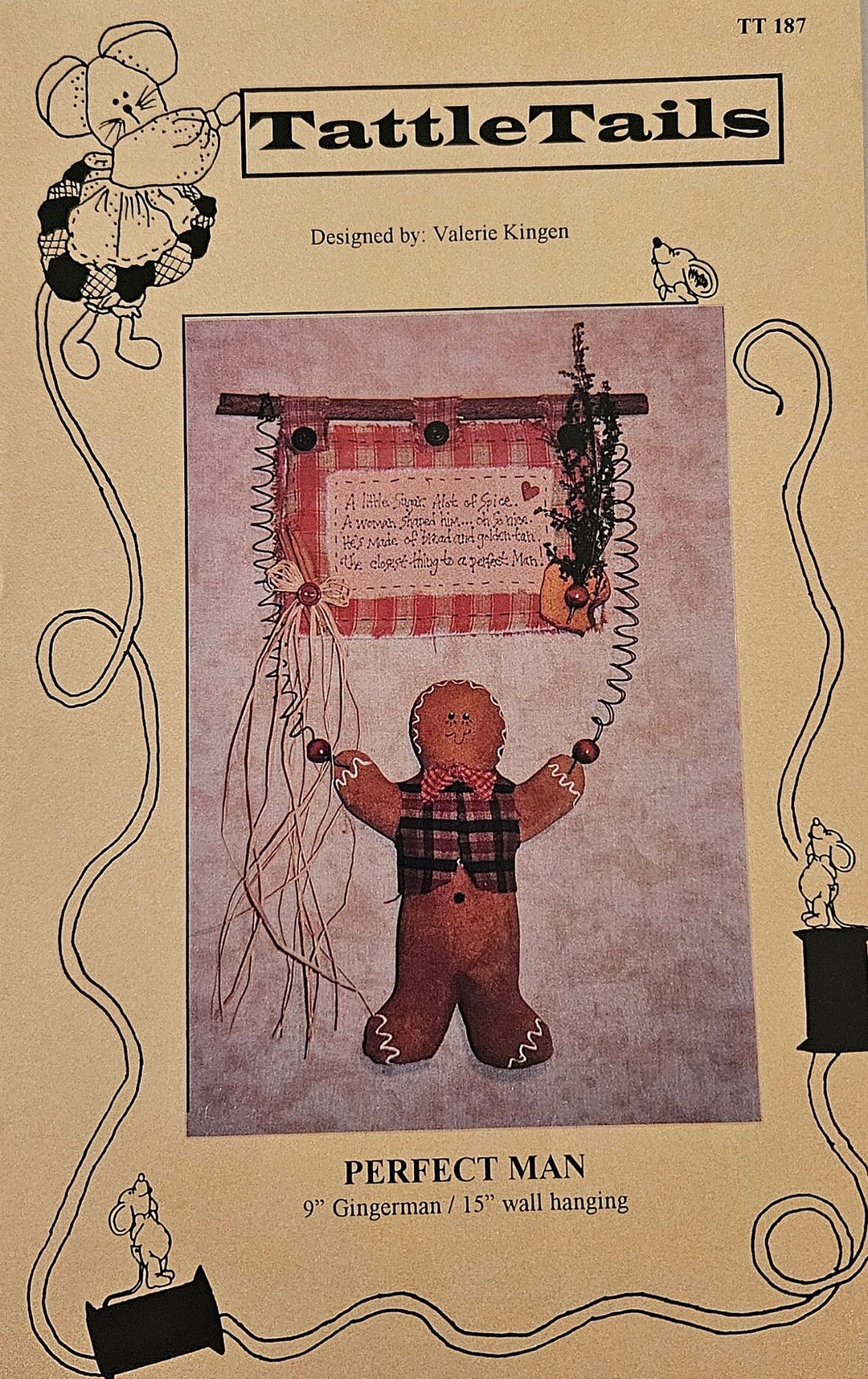 Pattern - Perfect Man Gingerbread Man Wall Hanging Decoration Pattern ...