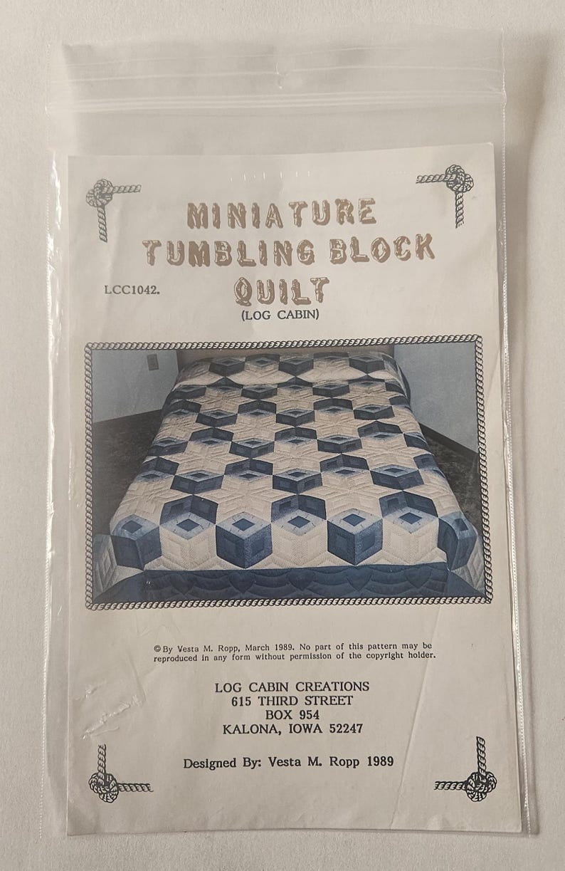 Pattern - Miniature Tumbling Block Quilt Pattern, Physical Pattern - Etsy