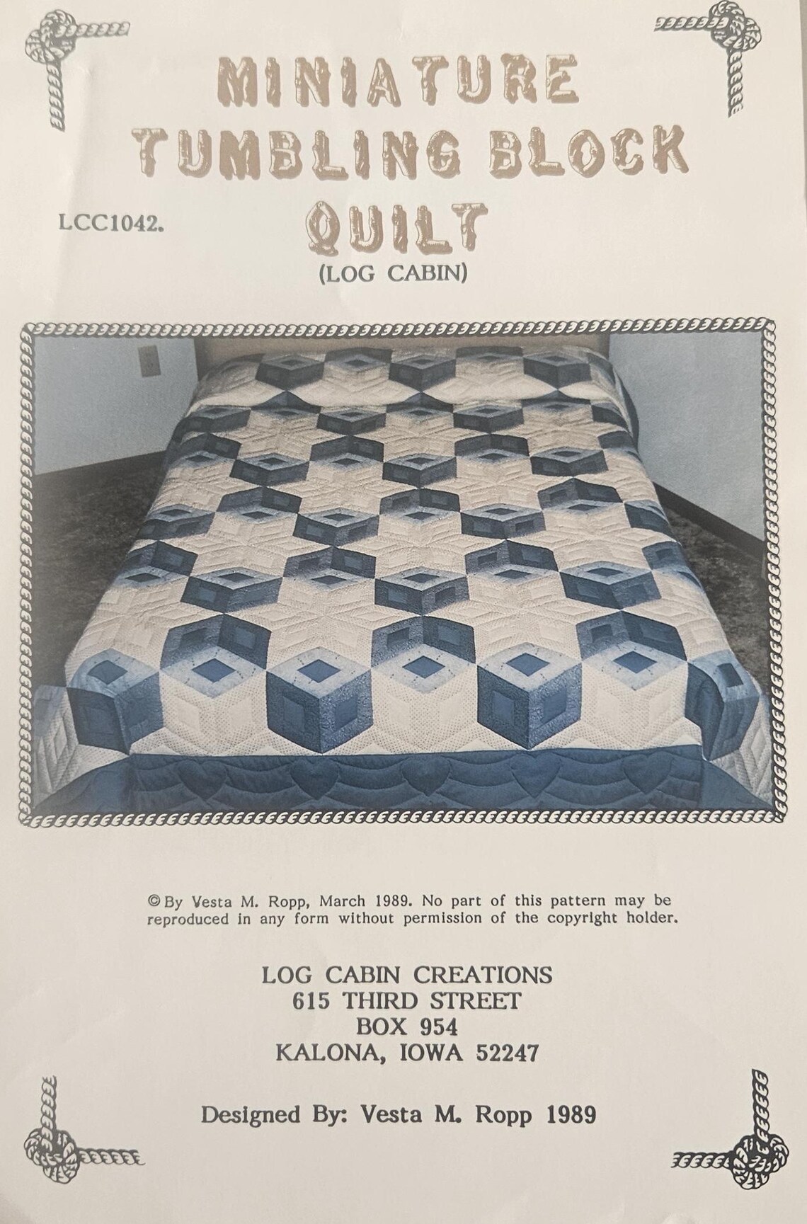 Pattern - Miniature Tumbling Block Quilt Pattern, Physical Pattern - Etsy