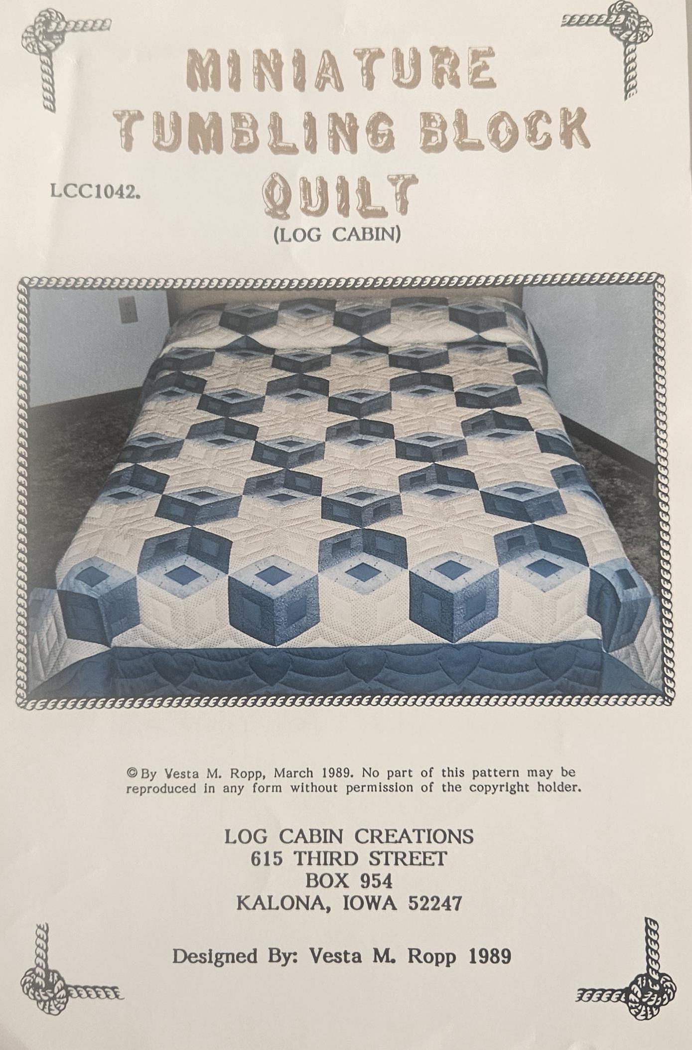 Pattern - Miniature Tumbling Block Quilt Pattern, Physical Pattern - Etsy