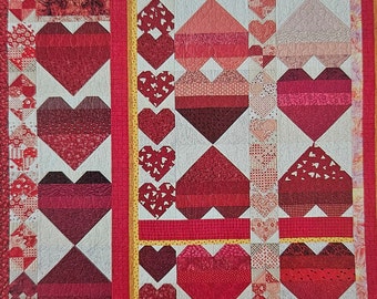 Pattern - Pinwheel Hearts Quilt Pattern, Physical Pattern - Etsy