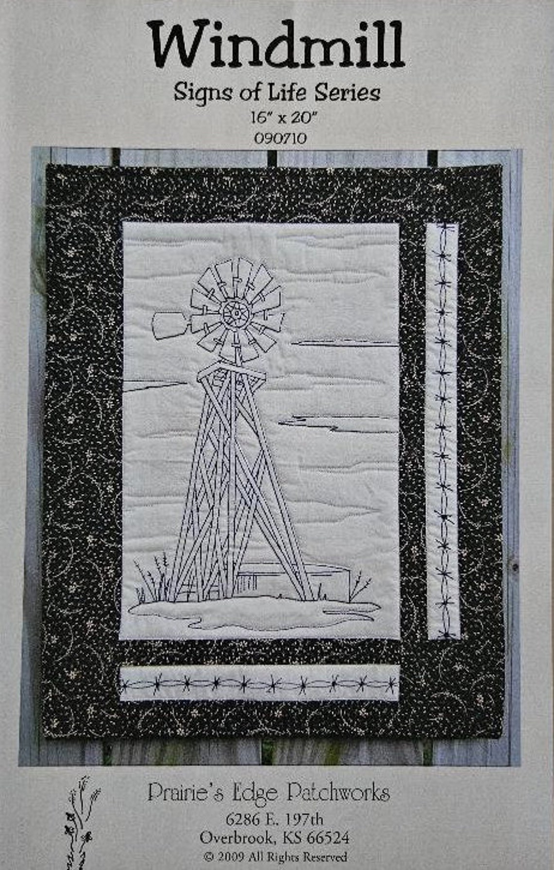 Pattern Windmill Quilt/wall Hanging Pattern, Embroidery Pattern ...