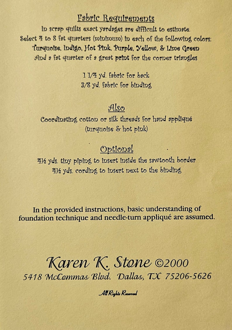 Pattern Summer Star Quilt Pattern, Physical Pattern - Etsy