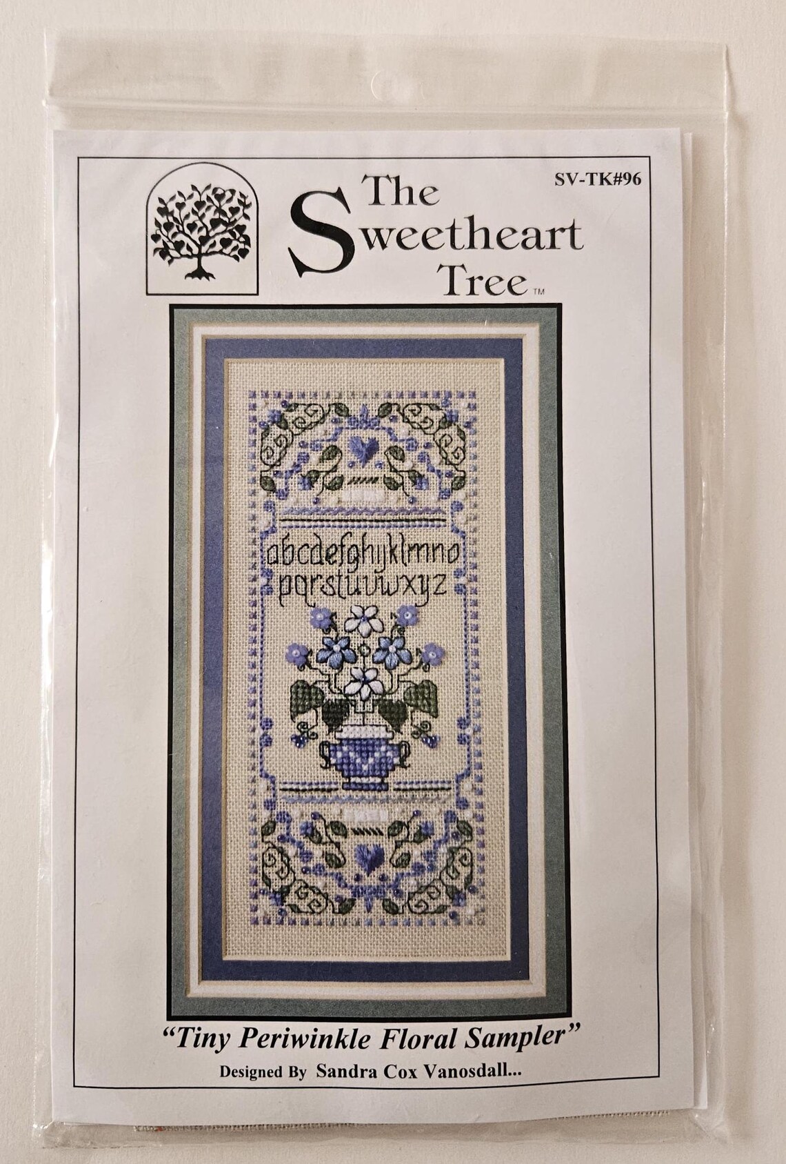 Kit - Tiny Periwinkle Floral Sampler Cross Stitch Kit - Etsy
