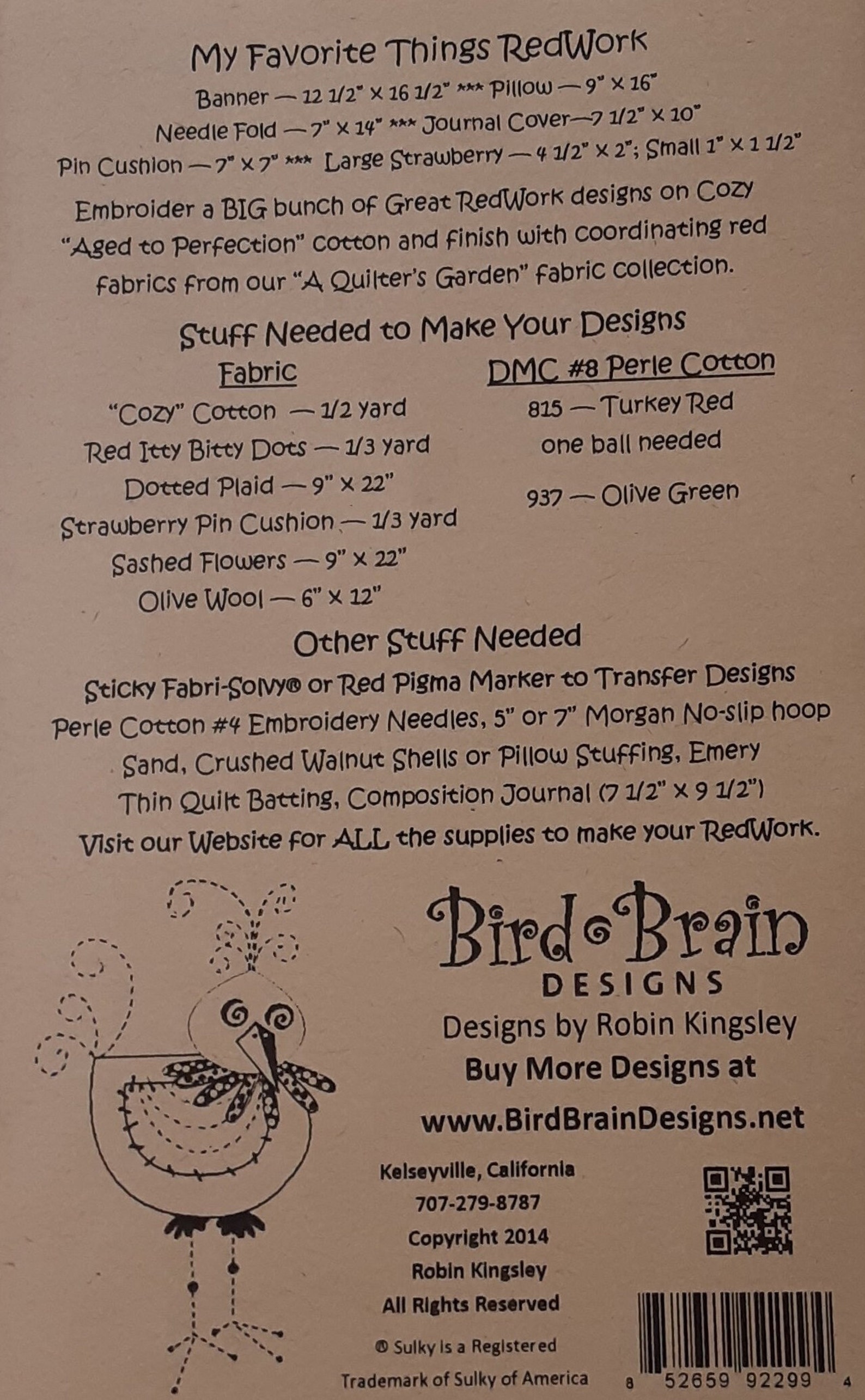 Pattern - My Favorite Things Pattern, Banner/ Pillow,/needle Fold ...