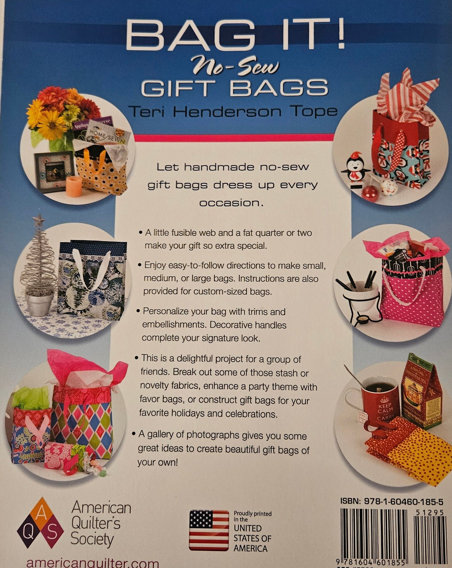 Pattern Book - Bag It! No-sew Gift Bag Pattern Book, Physical Pattern ...