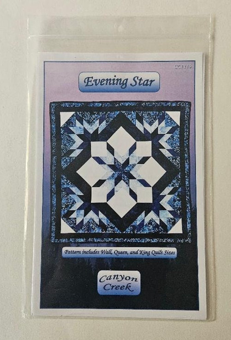 Pattern Evening Star Quilt Pattern, Physical Pattern - Etsy