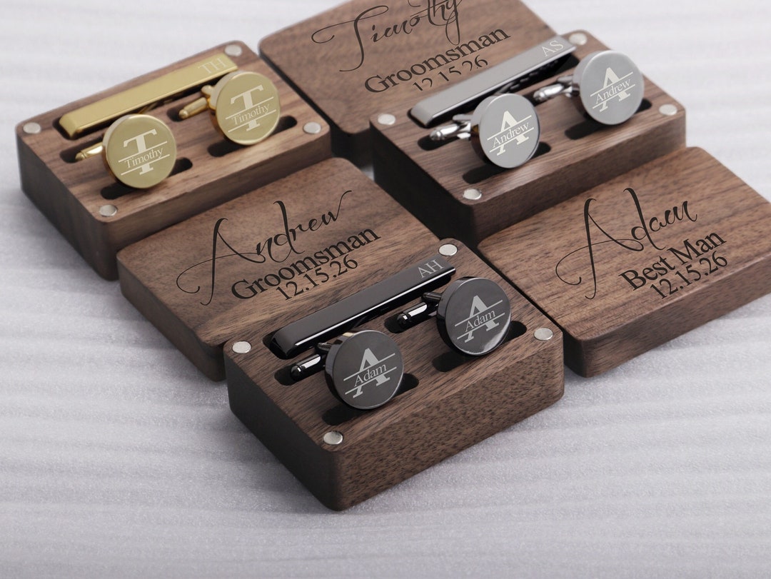 Personalized Cufflinks Groomsmen Gifts, Engraved Cuff Links - Etsy