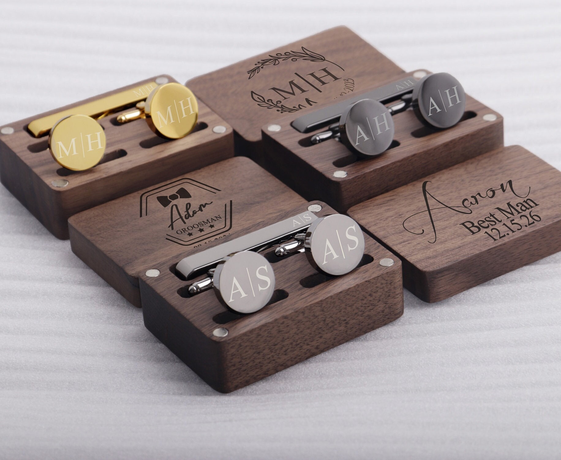 Engraved Tie Clip, Groomsmen Gifts, Groomsmen Cufflinks and Tie Clips ...