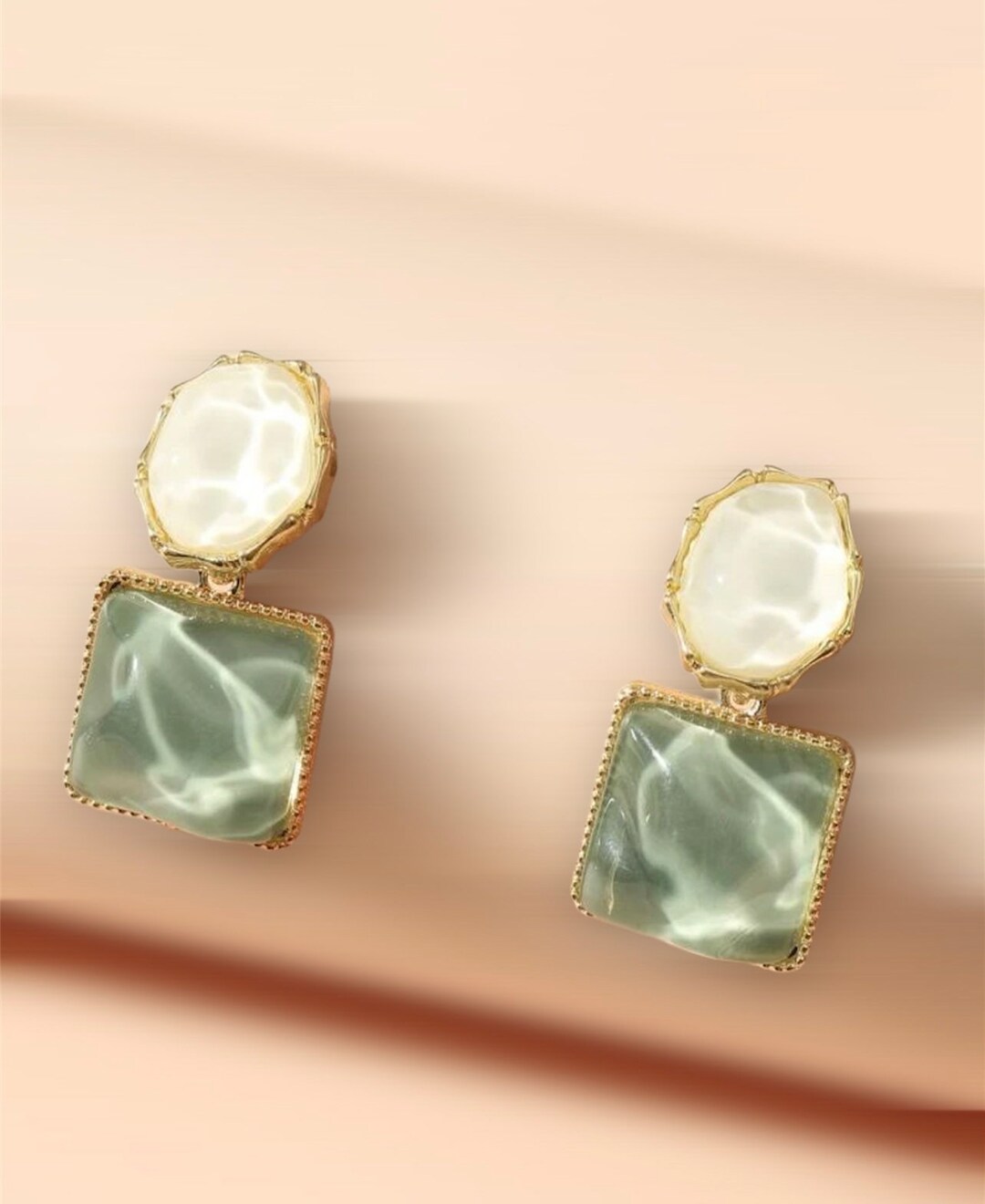 Green Drop Earrings Bridal Green Drop Earrings Emerald Green - Etsy