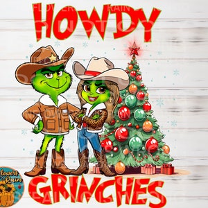Howdy Grinch Png. Grinch Png. Western Christmas Png. Png File - Etsy