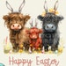 Watercolor Easter Cows PNG, Heifer Easter Day Png, Happy Easter Png ...