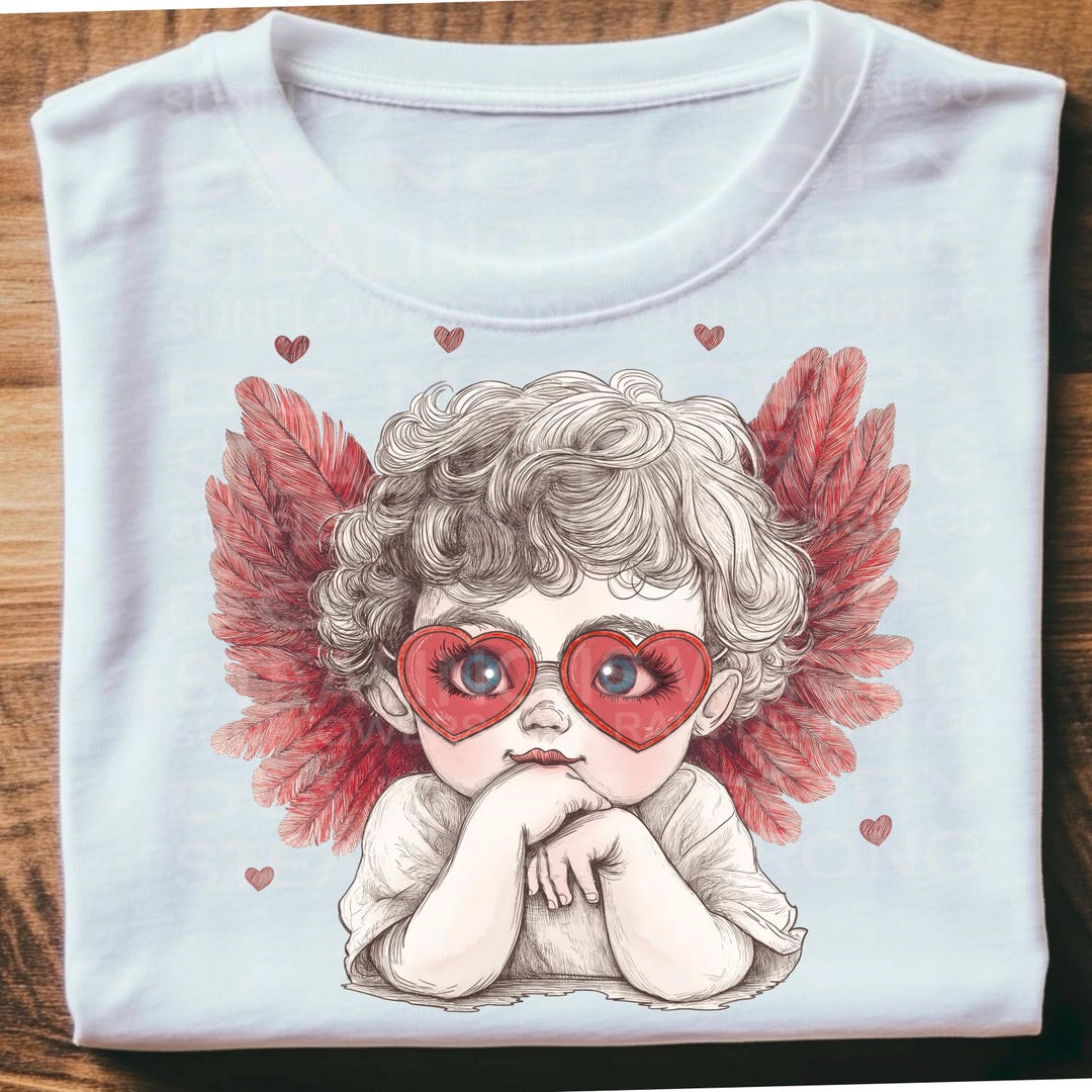 Retro Cupid Valentines Day PNG, Vintage Valentines Day Png, Funny Cupid ...