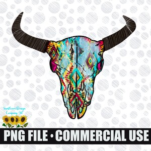 Cow Skull PNG, Western PNG, Aztec PNG, Vintage Rodeo Sublimation ...