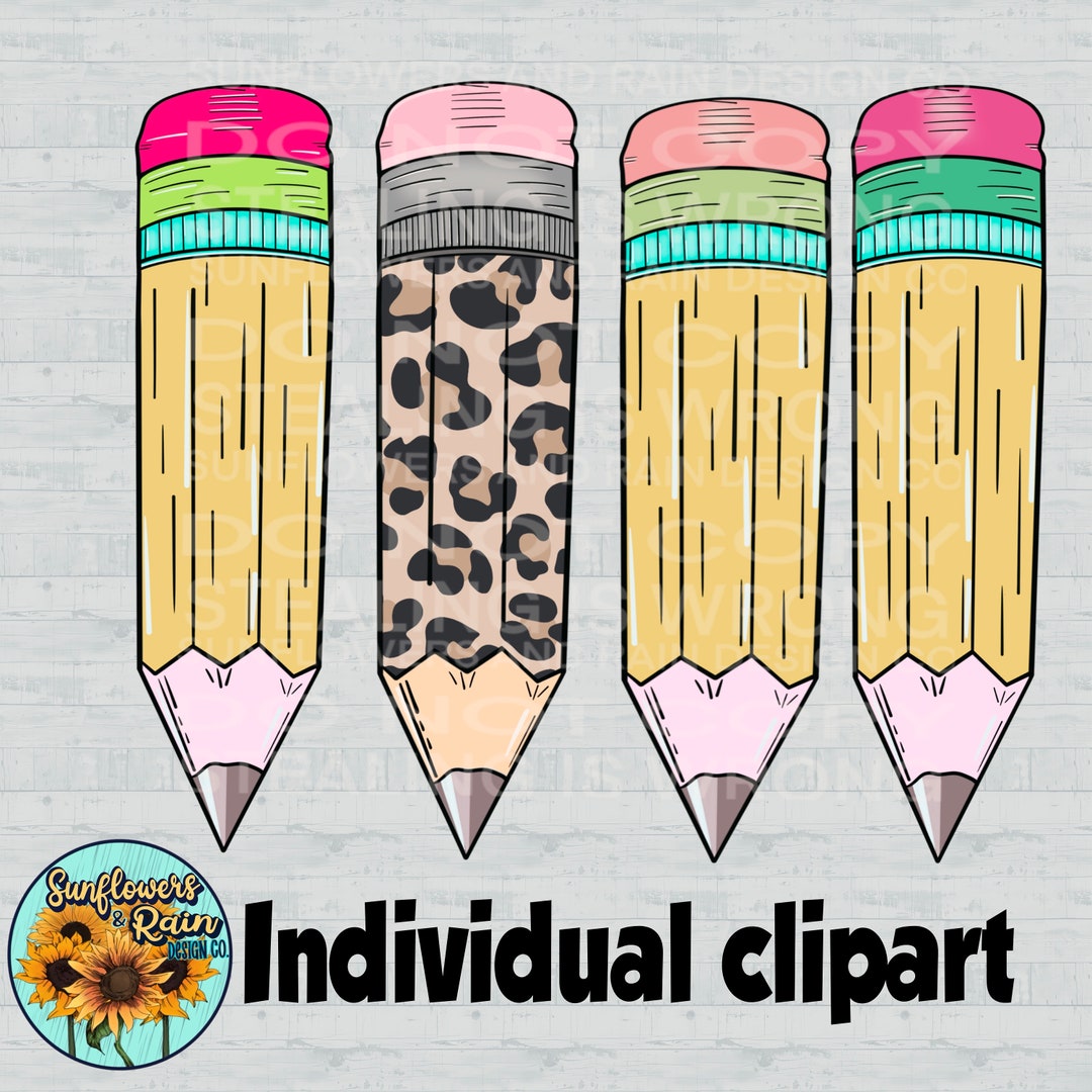 Pencil Clipart PNG: Back to School Design (digital Download) - Etsy