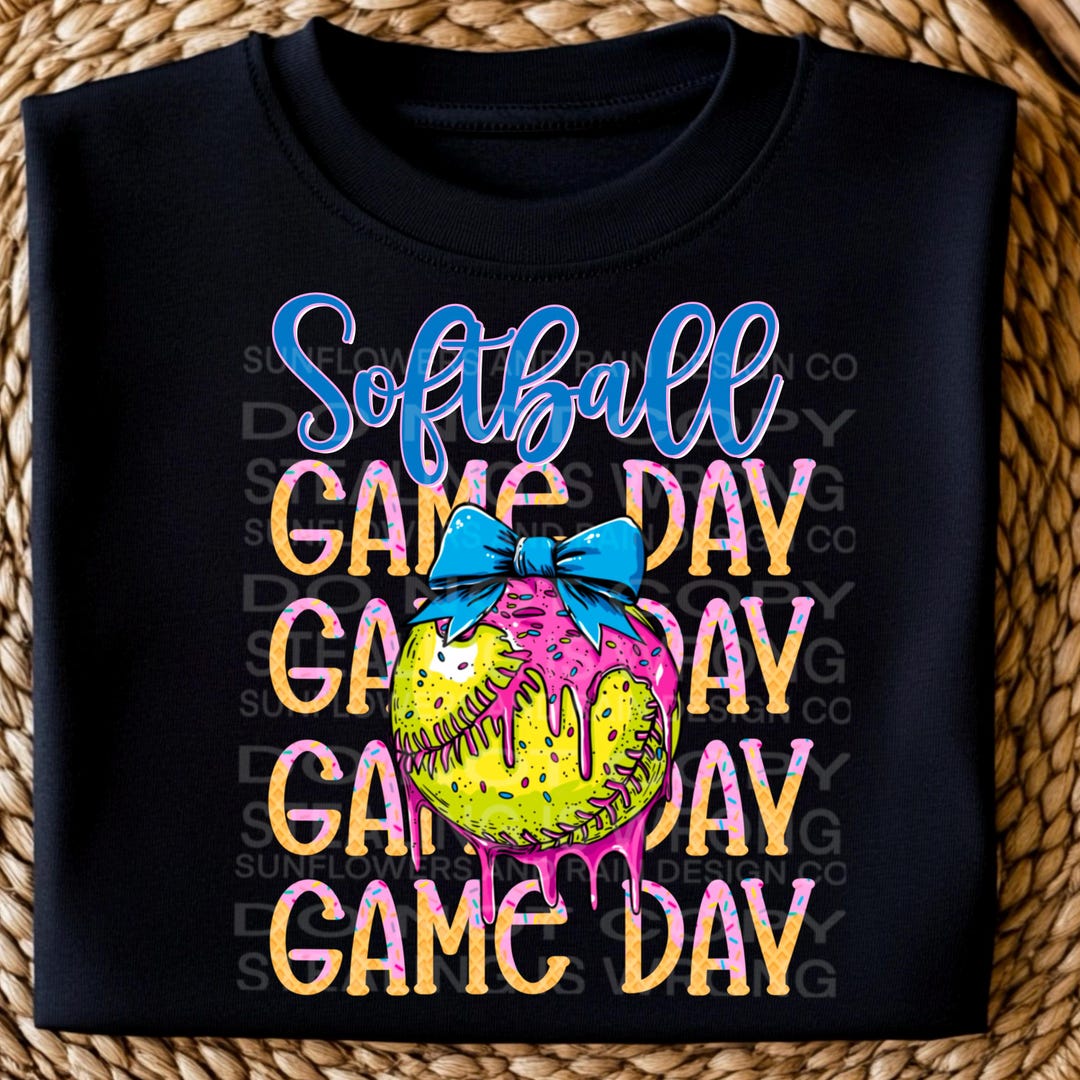 Softball Game Day Drip PNG: Neon Trendy Design (digital Download) - Etsy