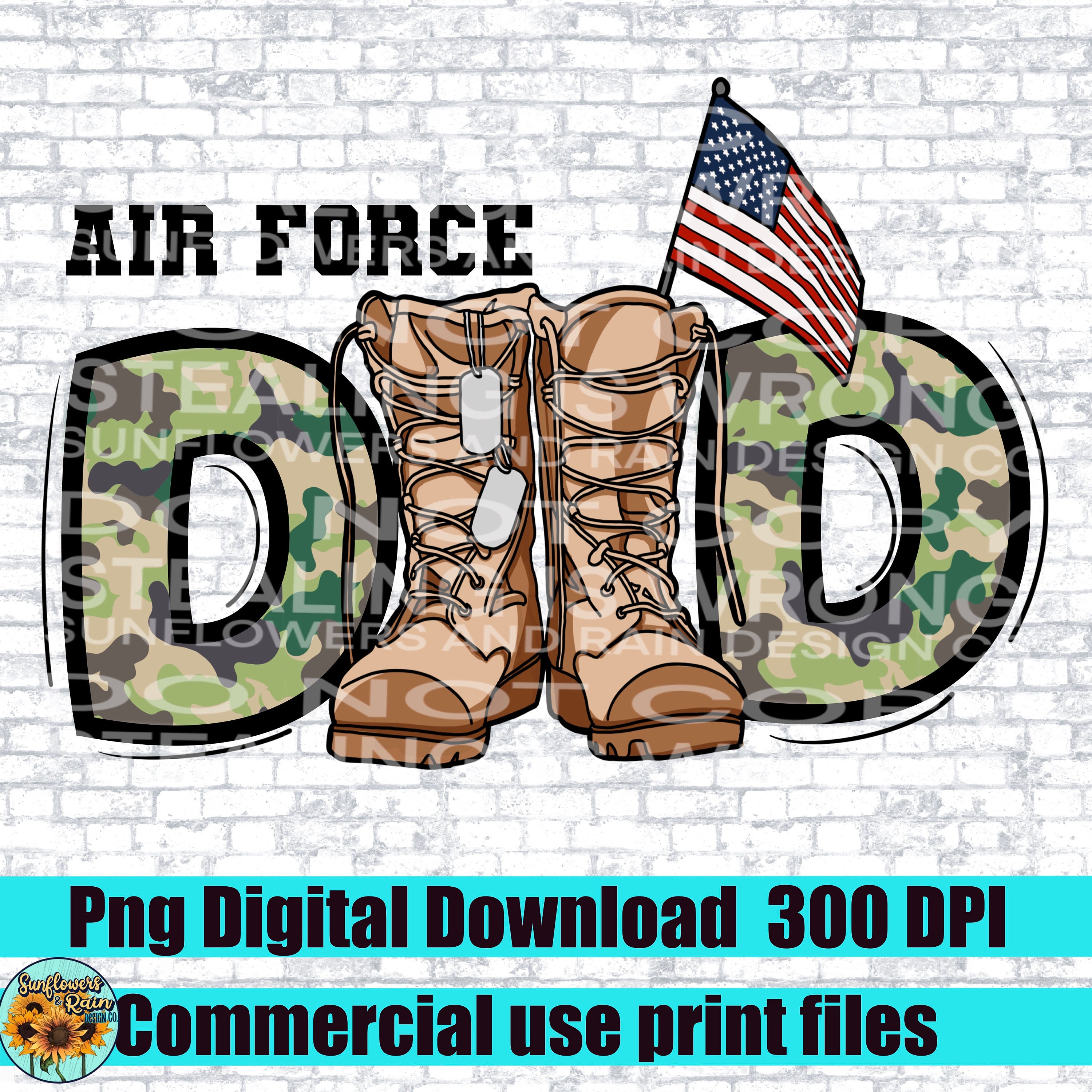 Air Force Dad Png File for Sublimation T-shirts. Digital - Etsy