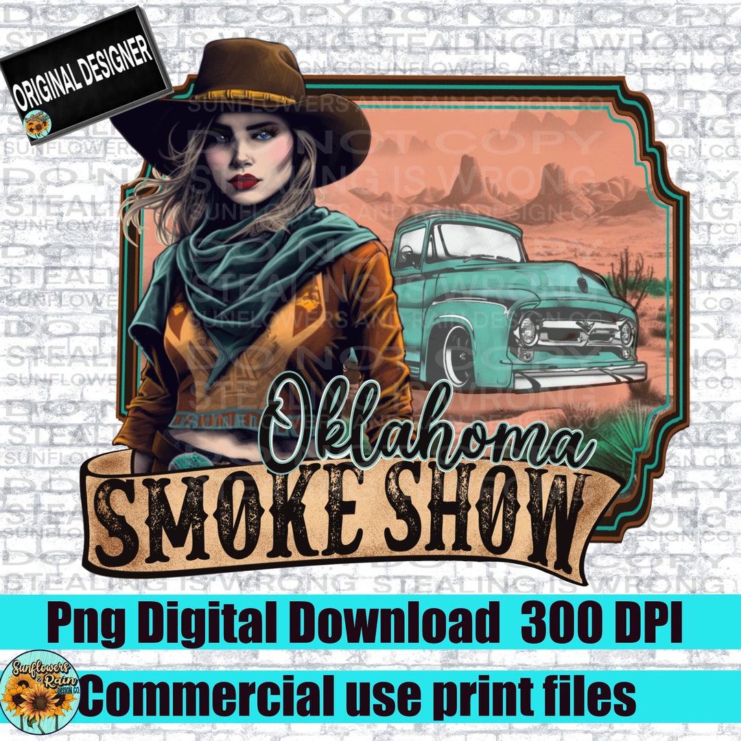 Oklahoma Smoke Show Rodeo Retro Sublimations, Cowboy Sublimation ...