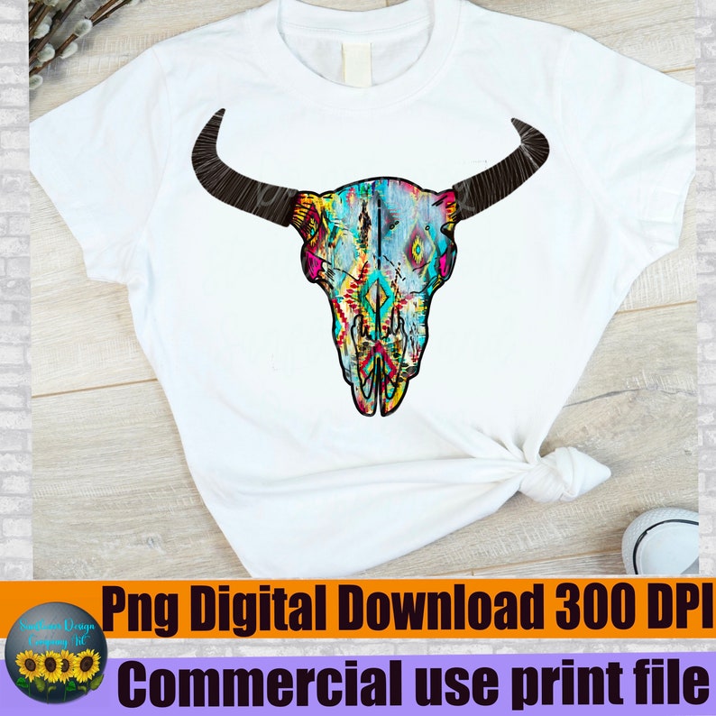 Cow Skull PNG Western PNG Aztec PNG Vintage Rodeo - Etsy