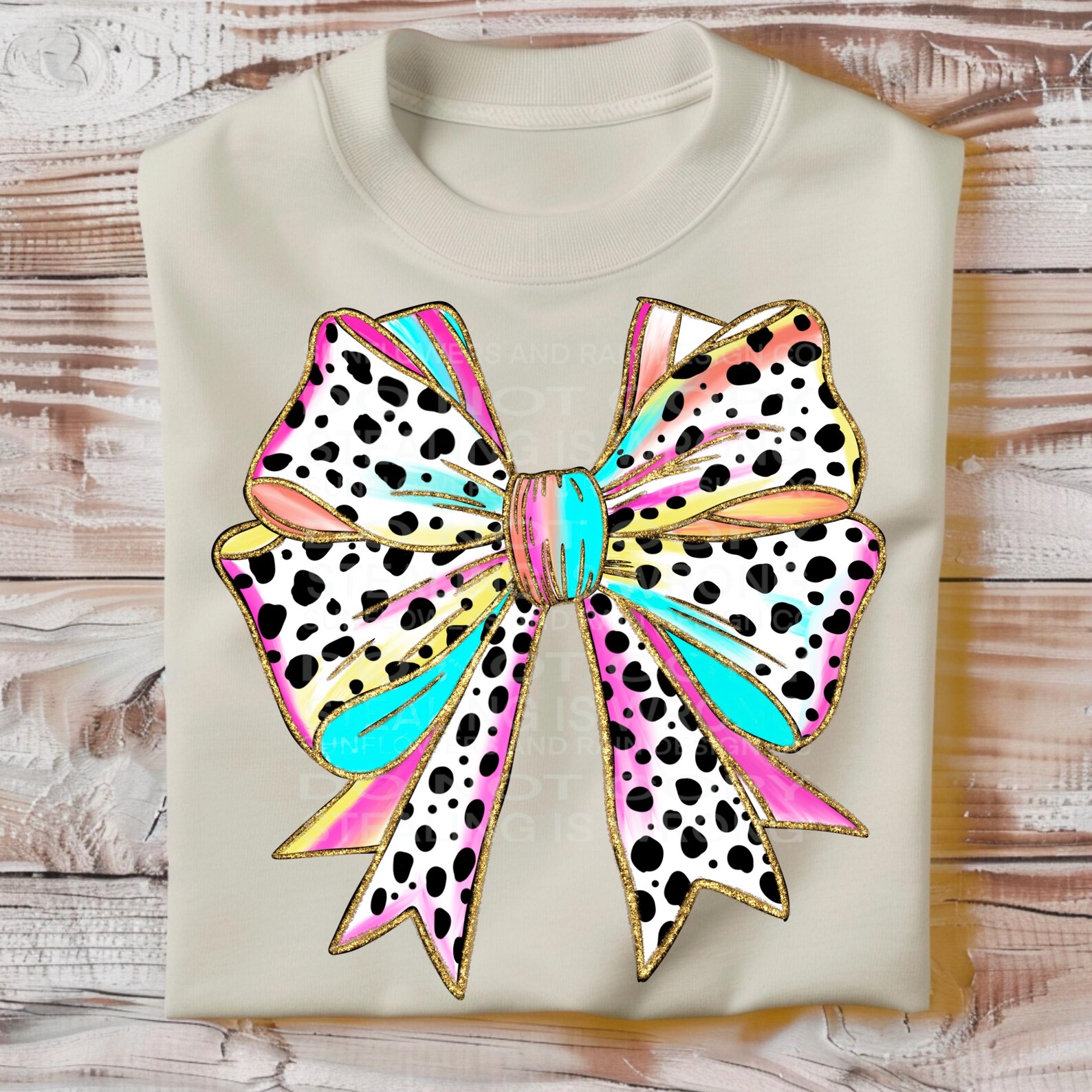 Gold Glitter Dalmatian Bow PNG: Coquette Clipart (digital Download) - Etsy