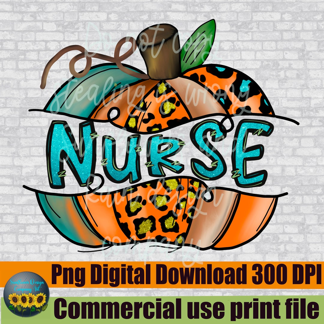 Nurse PNG Fall Sublimation Design Fall Png Autumn - Etsy