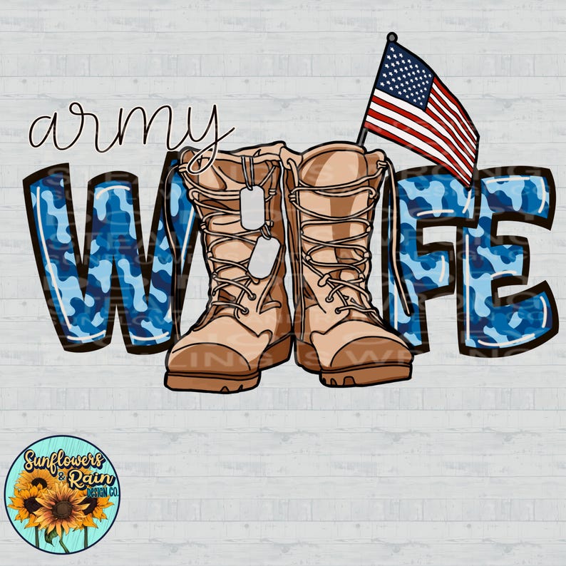 Army Wife Boots PNG: Patriotic Sublimation Design (digital Download) - Etsy
