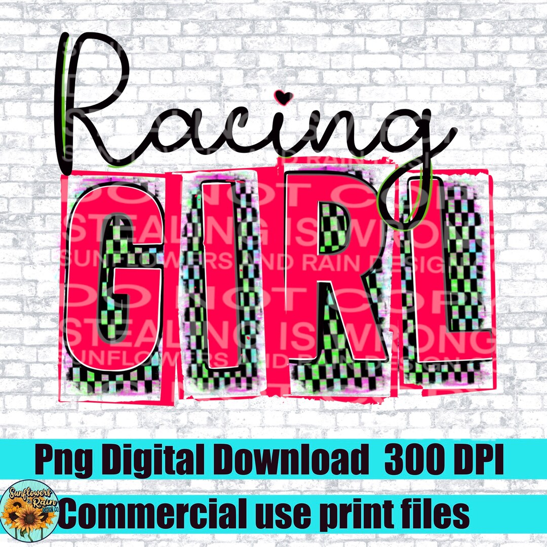 Racing Girl Png Dirt Track Racing Png File for Sublimation Shirts ...